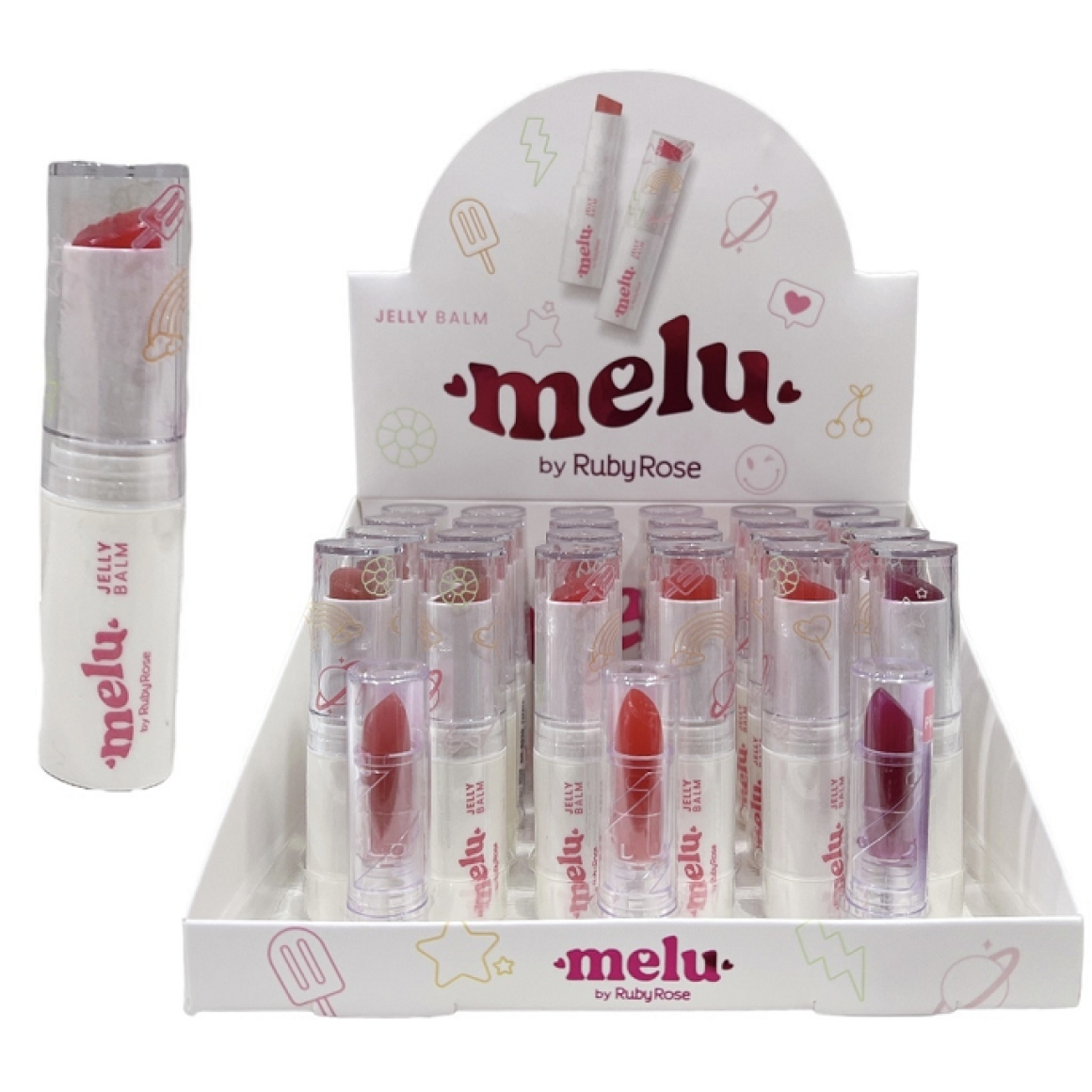JELLY BALM MELU BY RUBY ROSE CX 24 PÇS
